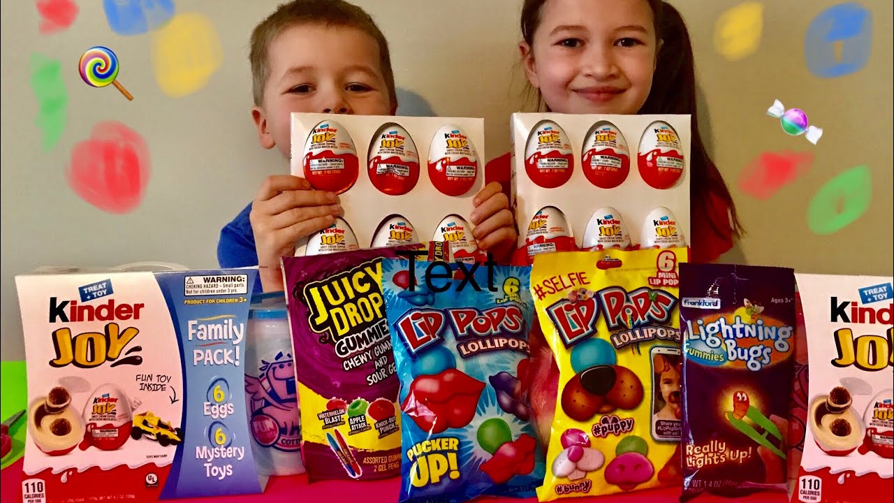KINDER SURPRISES/ LIP POPS AND YUMMY STUFF UN! FUN VIDEO! - YouTube