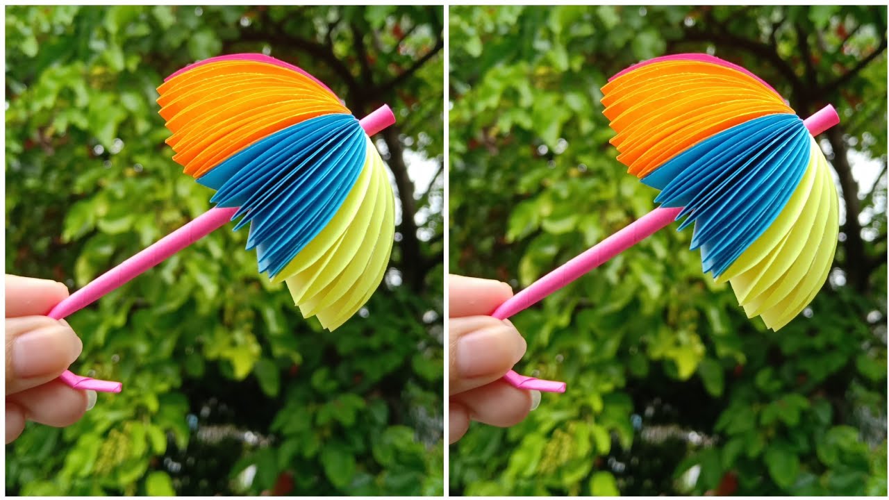 Paper Umbrella | DIY | Paperwork | PaperArt | Tutorial - YouTube