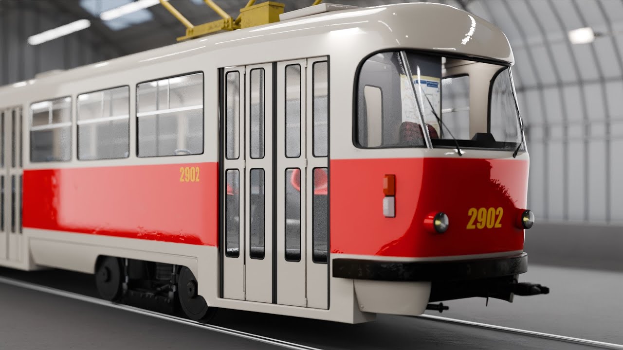 Tatra T3 Tram 3D Model | Blender & Substance Painter - YouTube