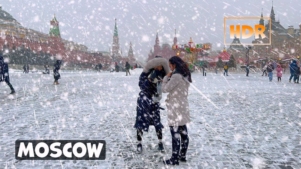 🔴 RED SQUARE IN SNOW ️ Winter walk in Moscow - ⁴ᴷ [HDR] - YouTube