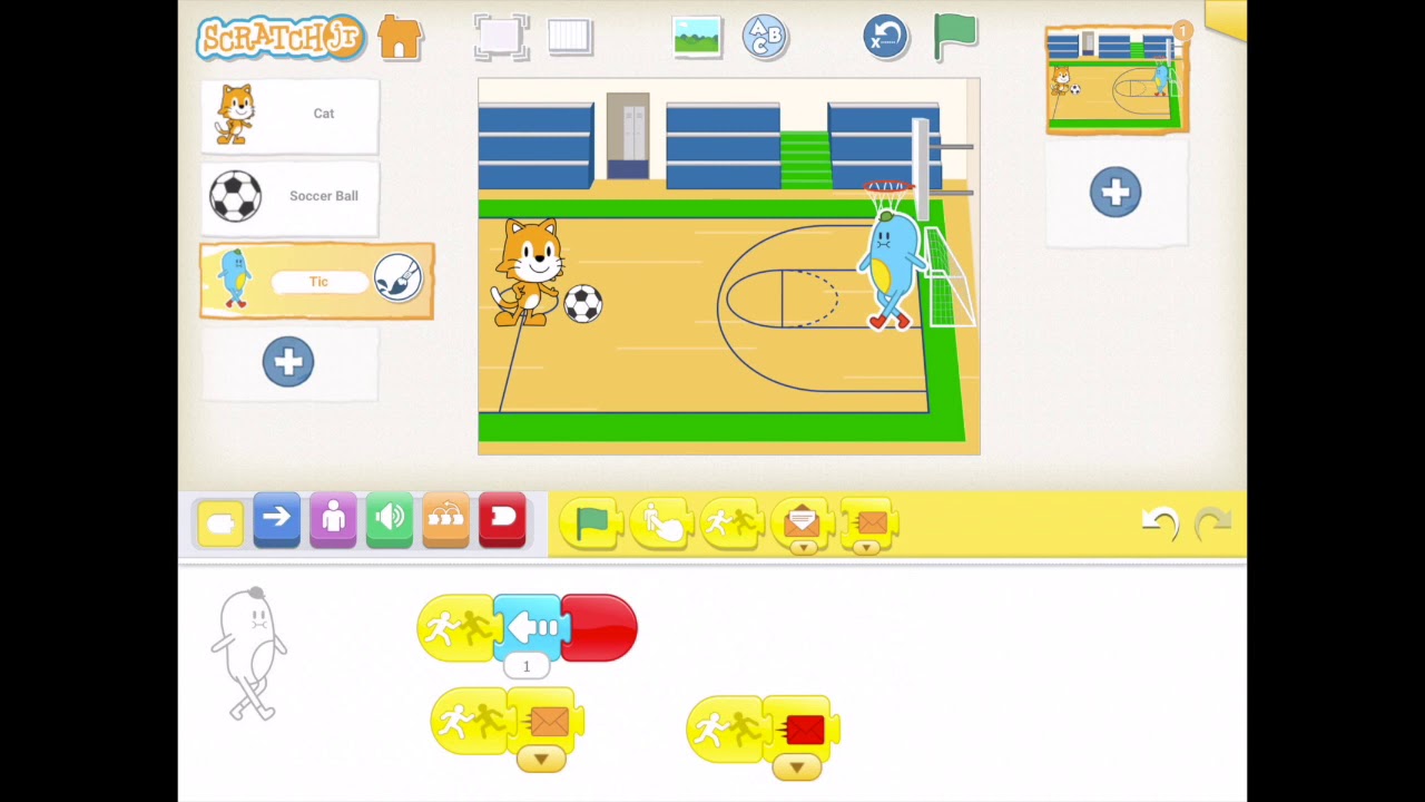 Scratchjr Tutorial How To Make 2 Characters Kicking The Football Around Youtube