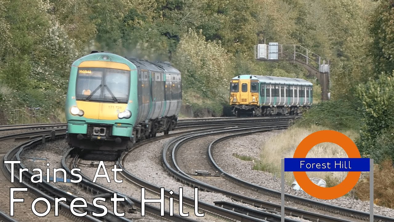 Trains At Forest Hill: Overground, Southern, Thameslink - YouTube