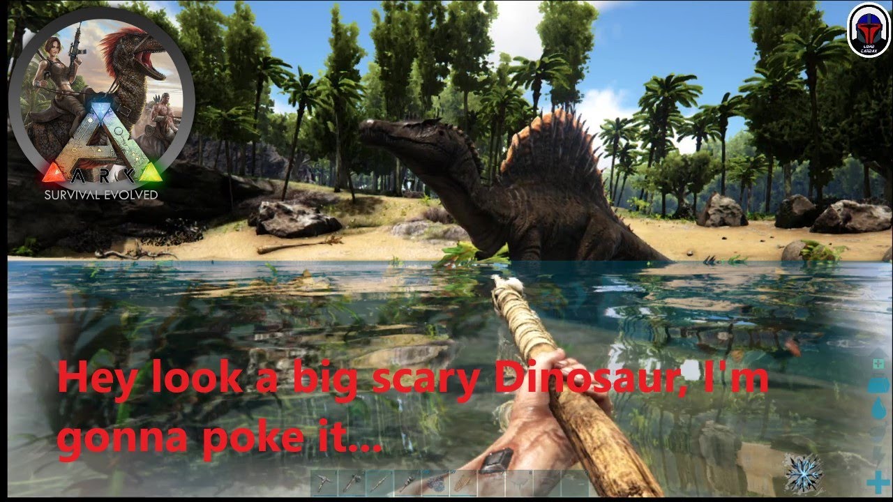 ARK: SURVIVAL EVOLVED - Hey Look, Big Scary Dinosaur's - YouTube