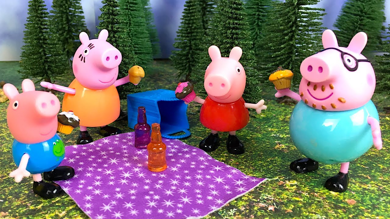 STORY WITH PEPPA PIG & GEORGE GET LOST IN THE WOODS CHASING A RABBIT ...