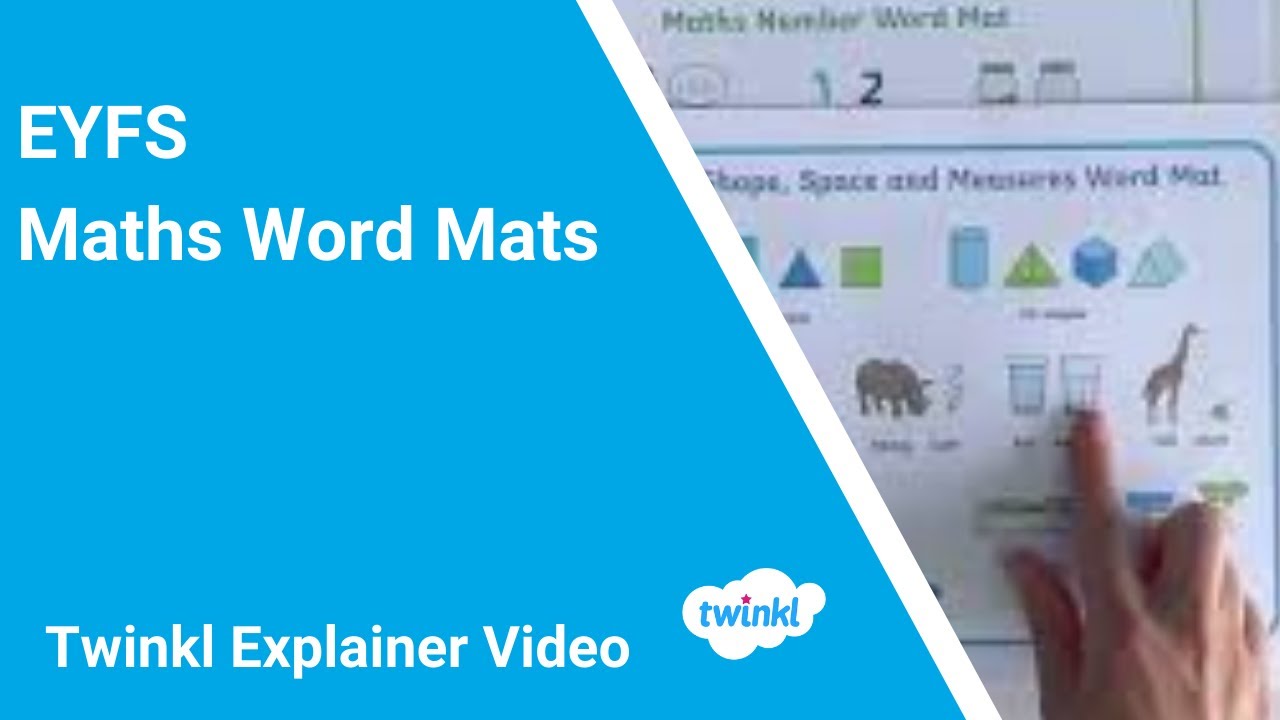 EYFS Maths Word Mats - YouTube