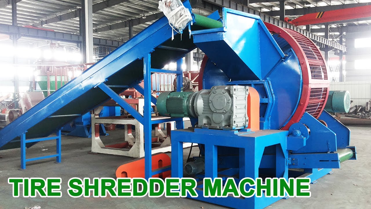 Scrap Tire Recycling Line - Tire Shredder Machine - Scrap Tire Shredder ...