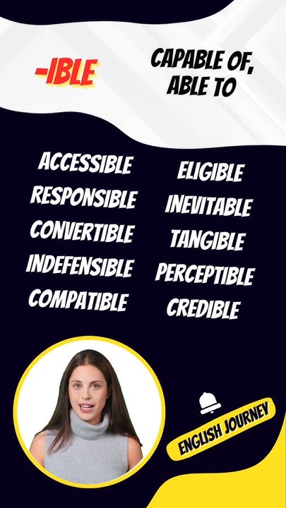 Master SUFFIXES -able and -ible with EASY Examples | Learn English with ...