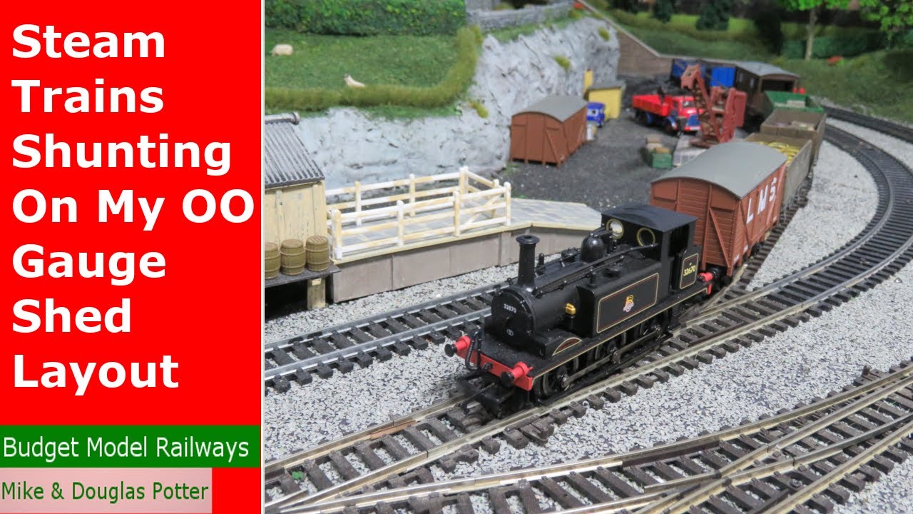 Steam Trains Shunting On My OO Gauge Shed Layout - Hornby Terrier ...