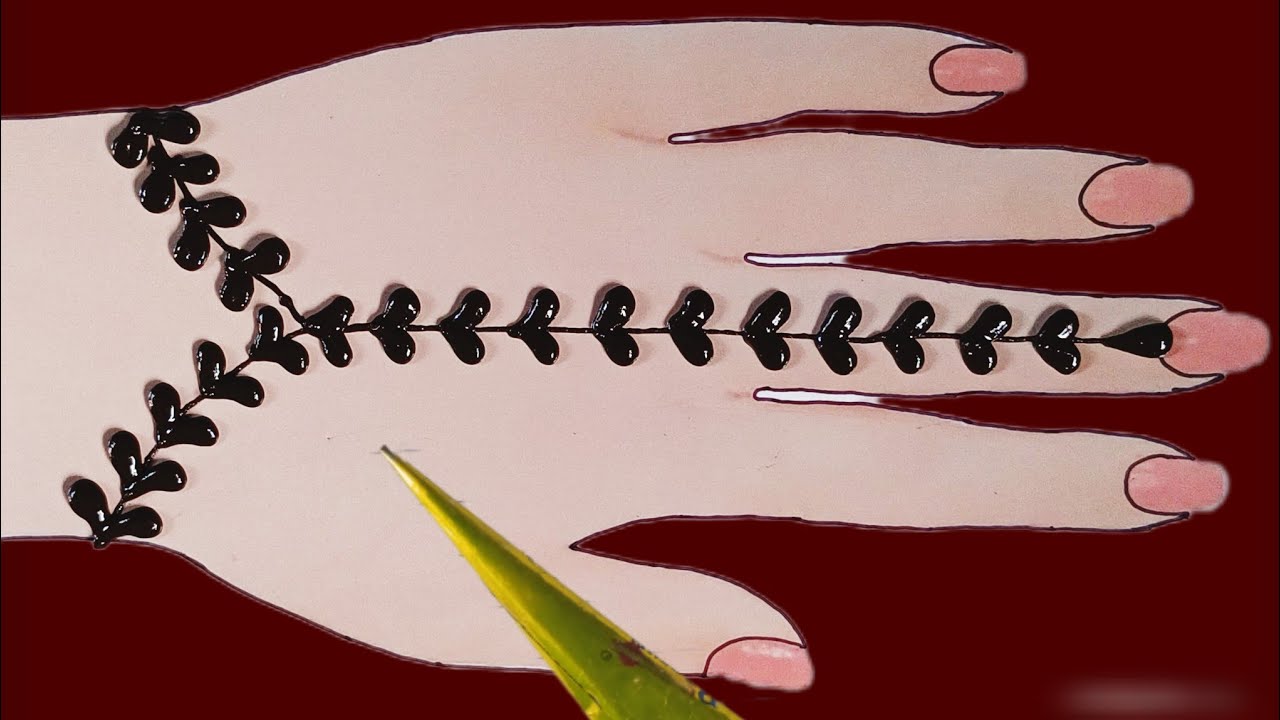 simple madhi design | very beautiful madhi ke design | easy mendini ...