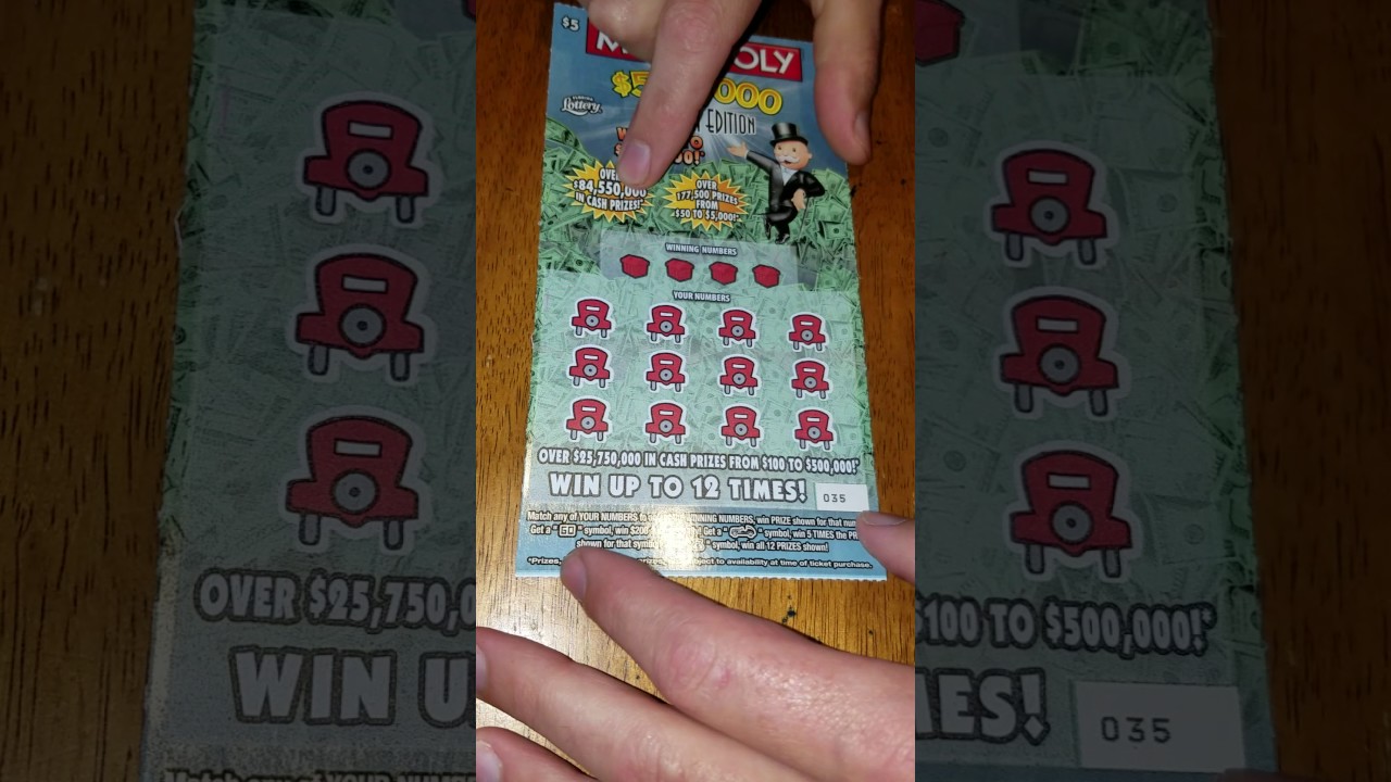 Monopoly $5 scratch off lotto ticket - YouTube