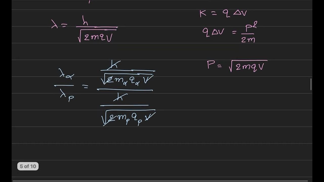 The ratio of de-Broglie wavelength of an alpha particle and a proton accelerated from rest by ...