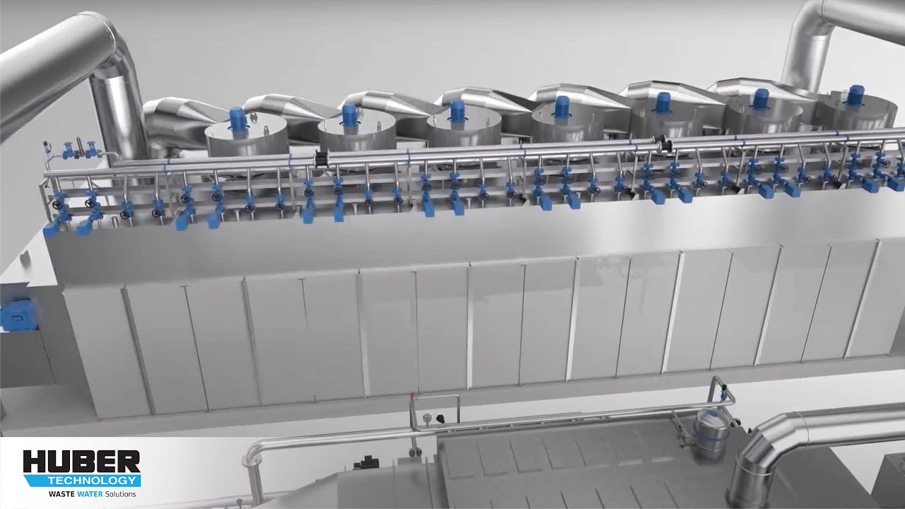 HUBER Sewage Sludge Drying with HUBER Belt Dryer BT - YouTube