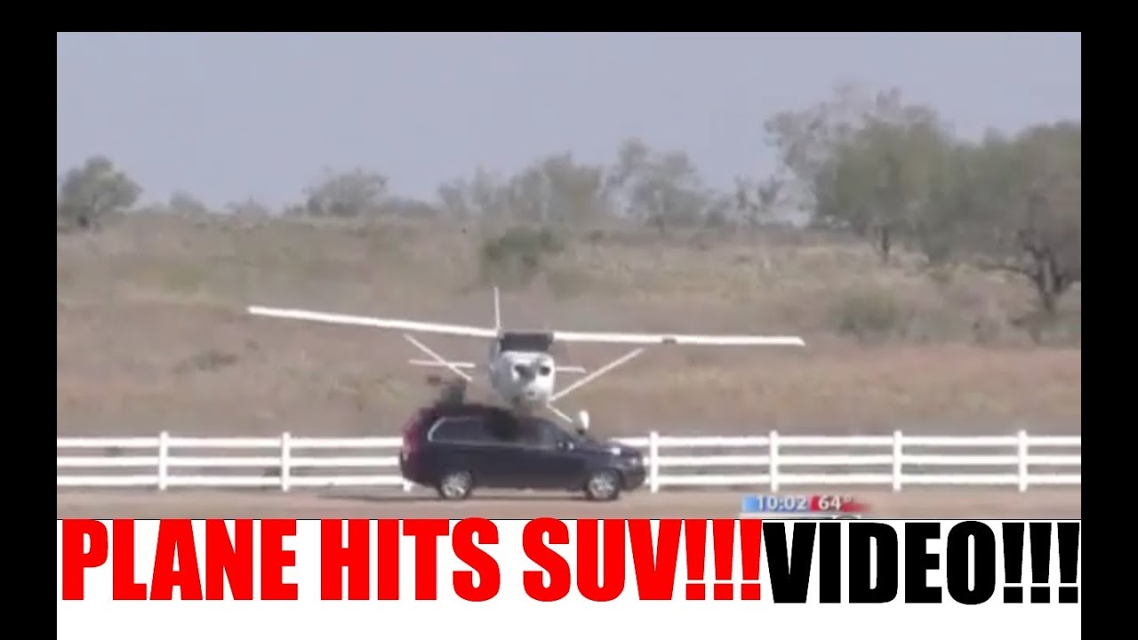 Plane Hits Moving Car - YouTube