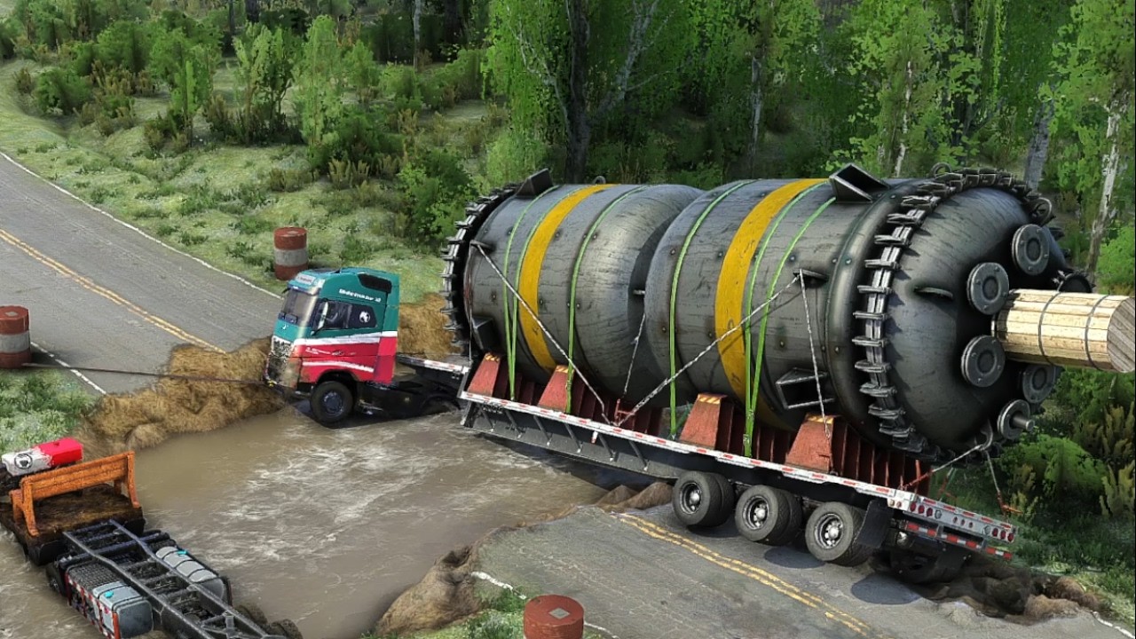 INSANE Giant Heavy Load Truck: Surviving The Deadly River Crossing ...