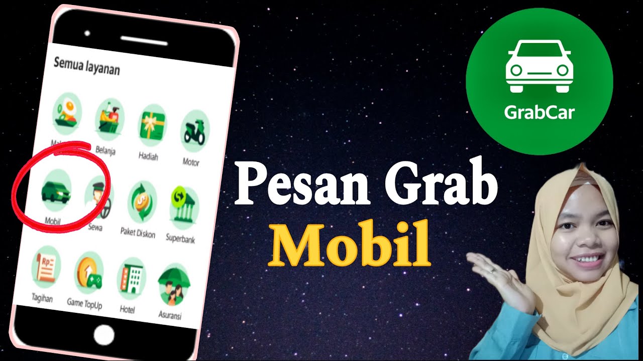 Cara pesan Grab mobil | grab car di aplikasi Grab Bike - YouTube