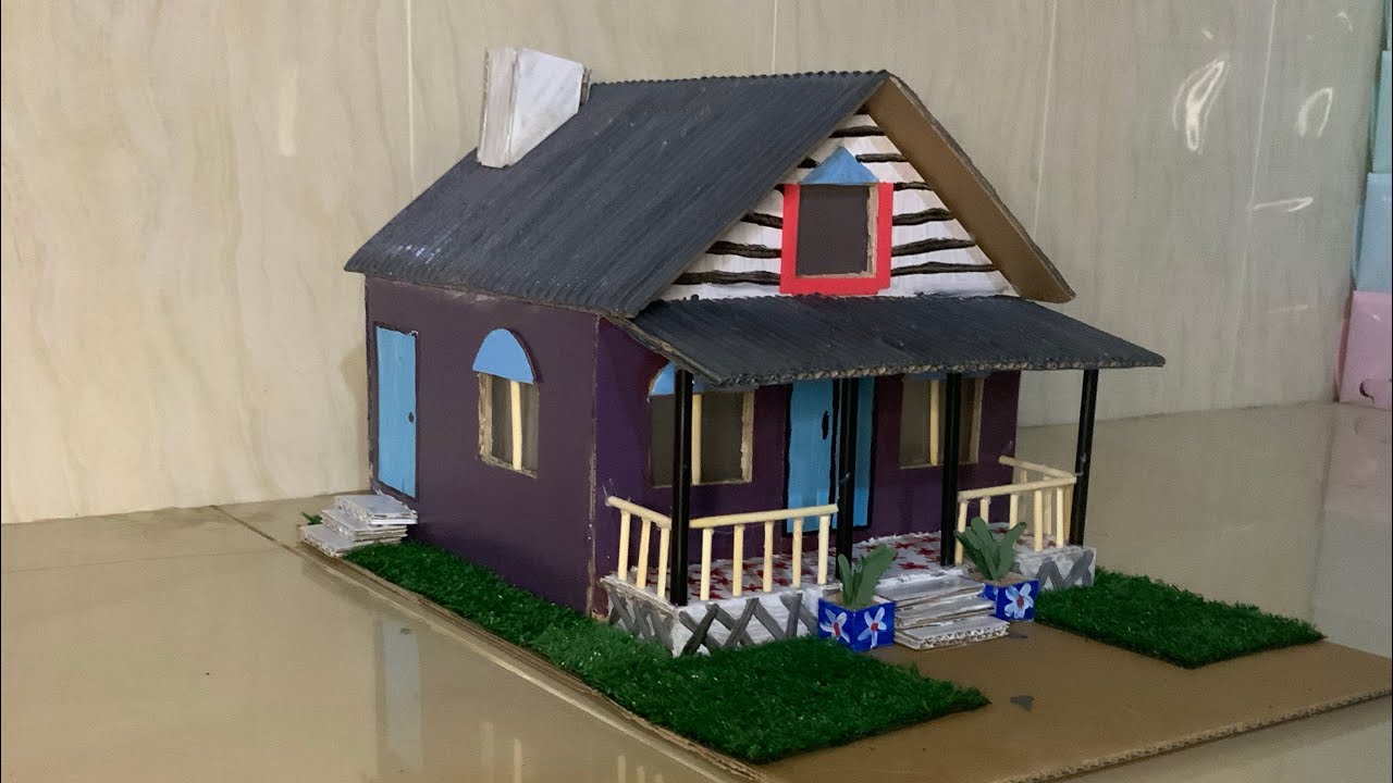 How to make a miniature house with a chimney DIY || DIY home from ...