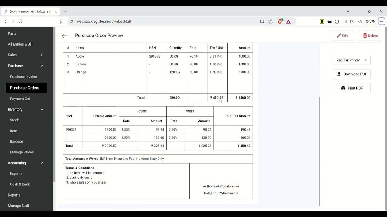 Create professional purchase order in 30 seconds #purchaseorder # ...