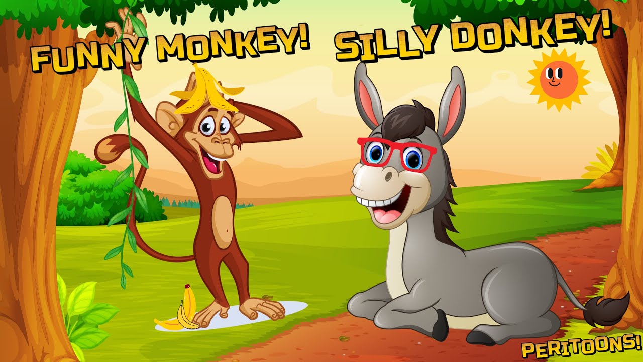 Monkey and Donkey's Silly Adventure – A Fun Animal Song for Kids ...