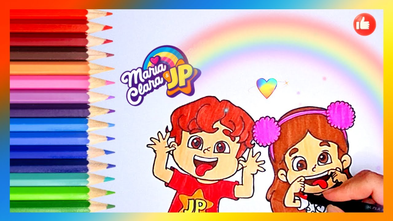Como desenhar e colorir a Maria Clara e o JP Fazendo Careta |desenho da ...