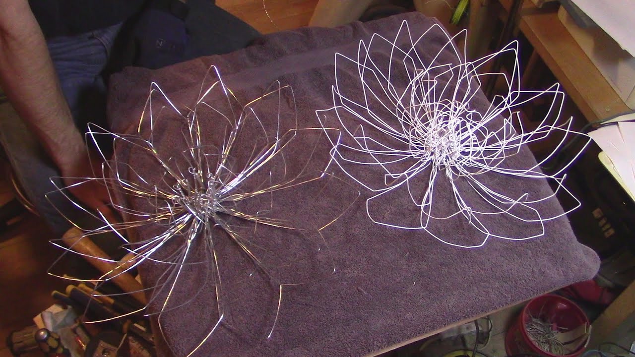 Wire Flower Making/Wire Art/Large 18 inch diameter from one strand of ...