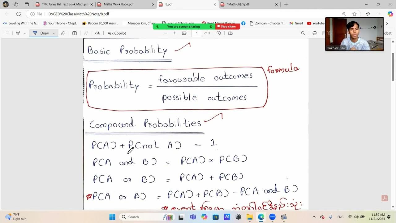 Chapter 8: Probability and Counting Full Explain Part One - YouTube