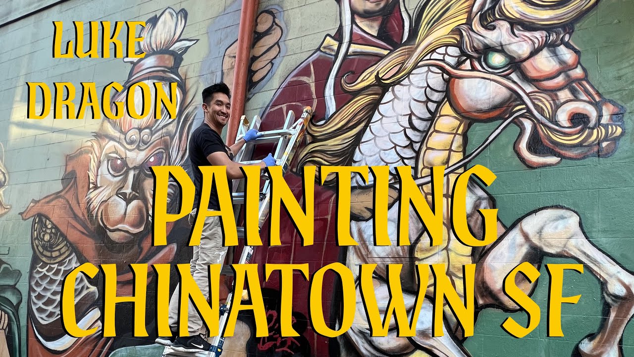 Luke Dragon - Painting Murals in Chinatown, San Francisco - YouTube