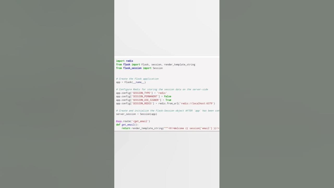 Server Side Sessions In Flask With Redis Developer Programming Flask Python Youtube