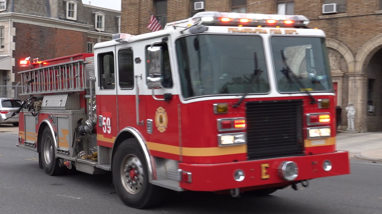 *SPARE, SCREAMING Q* Philadelphia Fire Department Engine 59 Responding ...