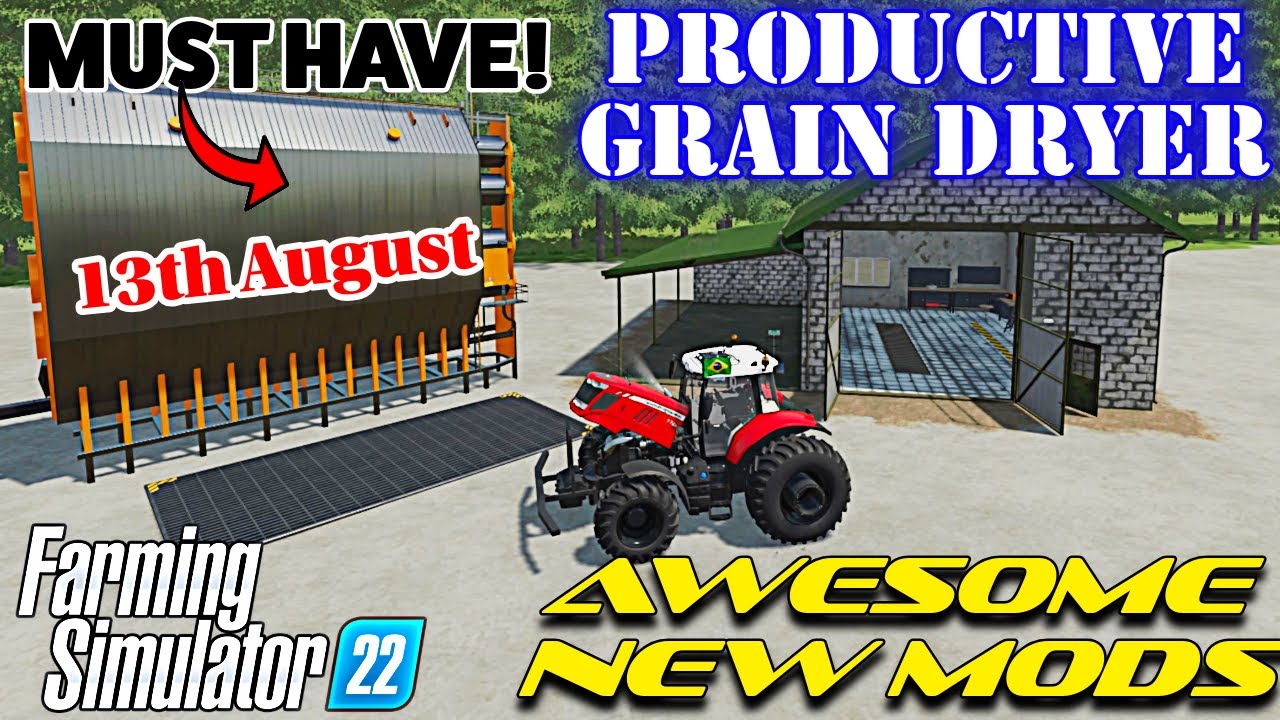 CRACKING Grain Dryer, NEW MASSEY AND MORE | FS22 CONSOLE MOD REVIEW ...