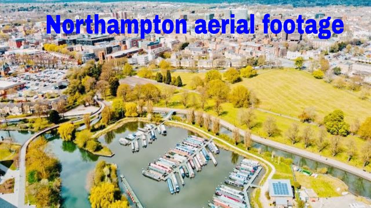 Northampton UK cinematic drone footage 4k - YouTube
