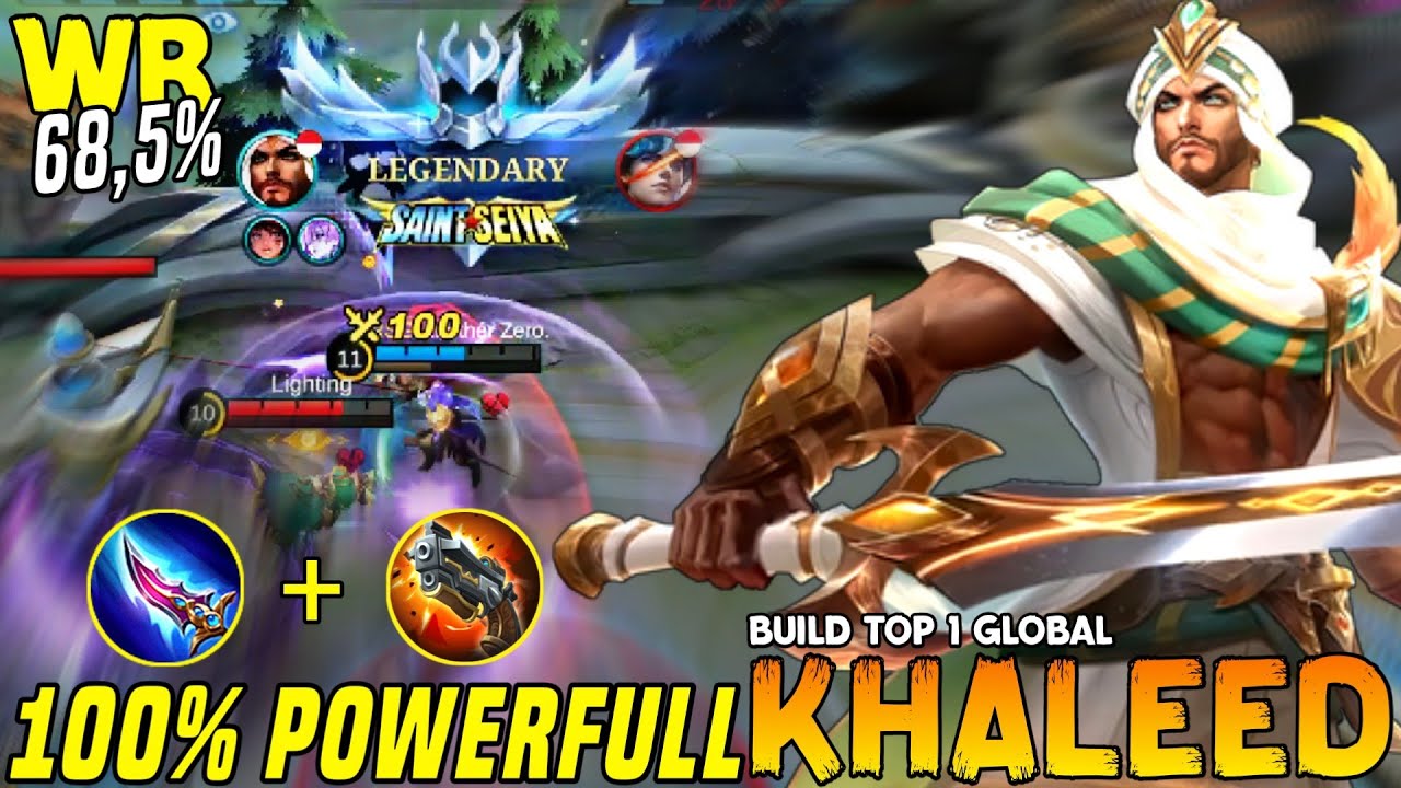 Combo Build & Emblem Khaleed Tersakit Terkuat 2023 | Build Top 1 Global ...