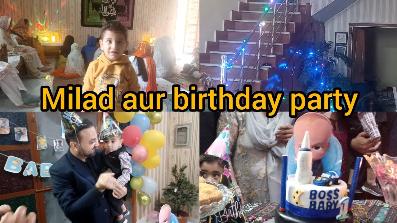 Milad | 1st birthday party 🥳 celebration 🎉 | vlog sadia kiani ...