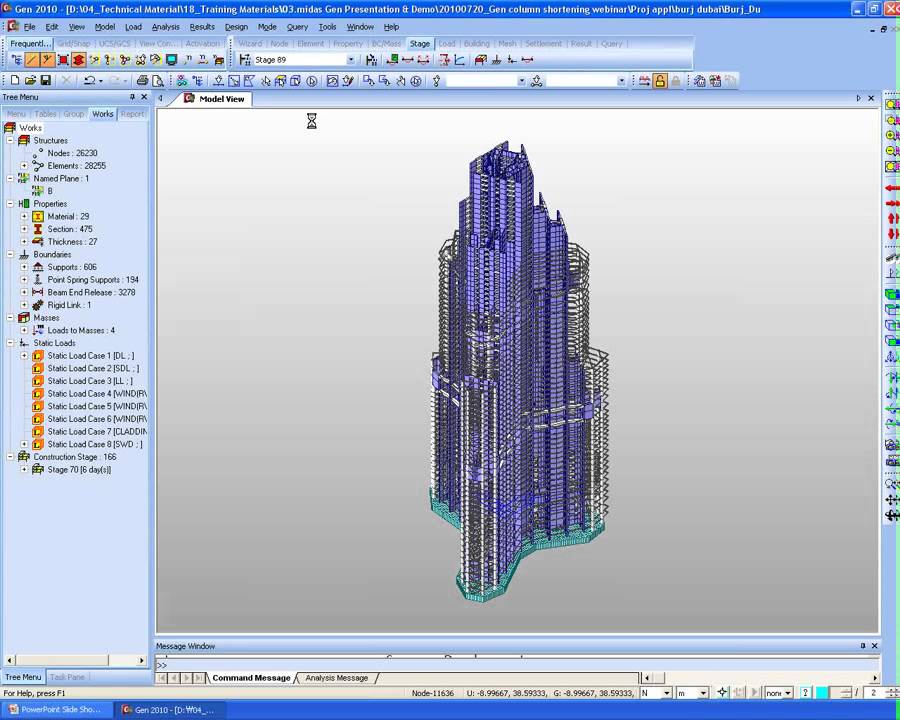 10 Construction Stage Analysis for Column Shortening - YouTube