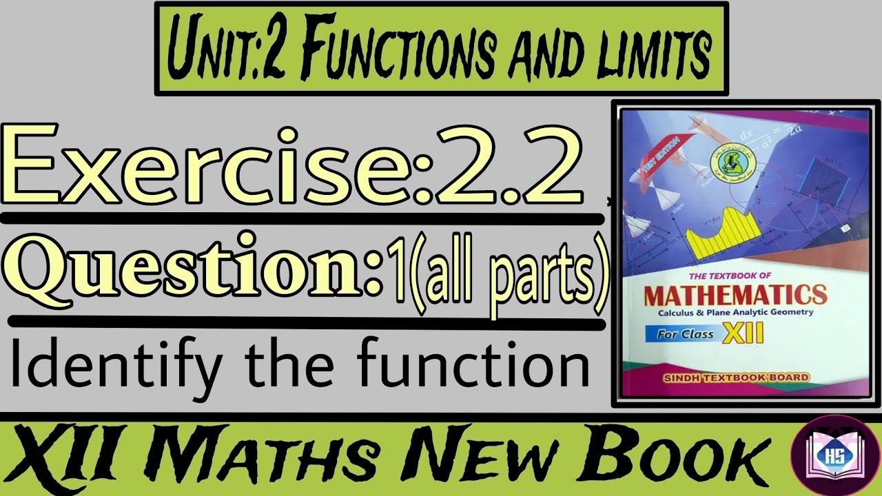 Unit 2 Functions and limits || Ex 2.2 Ques 1(all parts) || Class 12th ...
