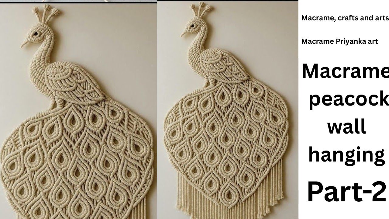 macrame peacock/#macrame peacock wall hanging (part-2)/#macrame/#shorts ...