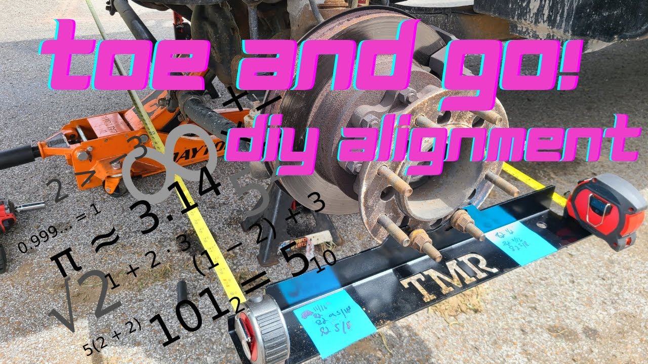 Solid Front Axle Toe Alignment using DIY Toe Alignment Tool. 2006 F350 ...