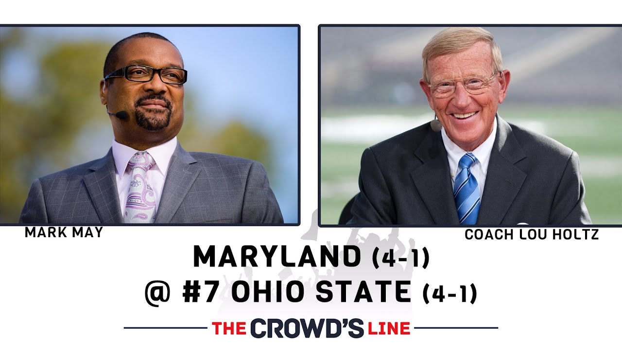 NCAAF Maryland @ #7 Ohio State Coach Holtz And Mark May Football ...