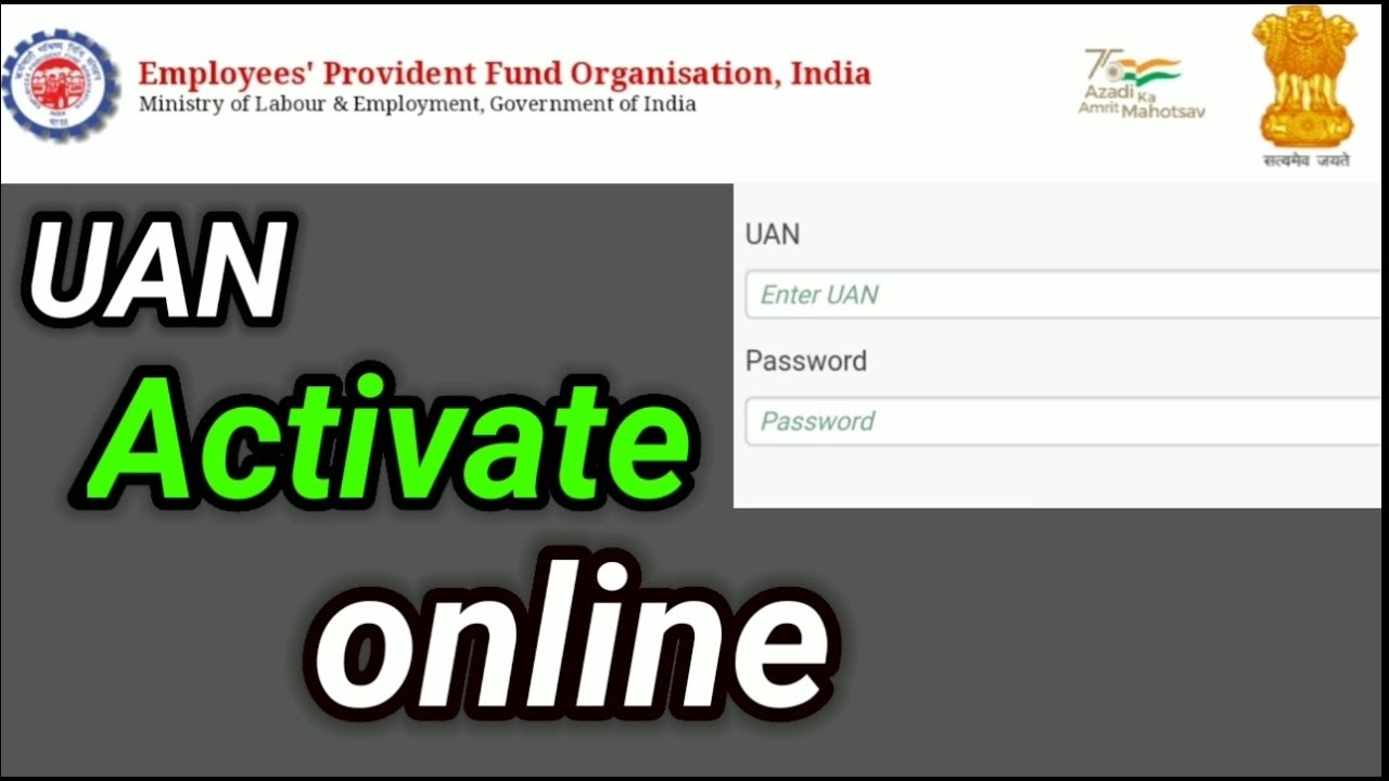 How to activate uan number in 2022 ll Uan activation online ll - YouTube