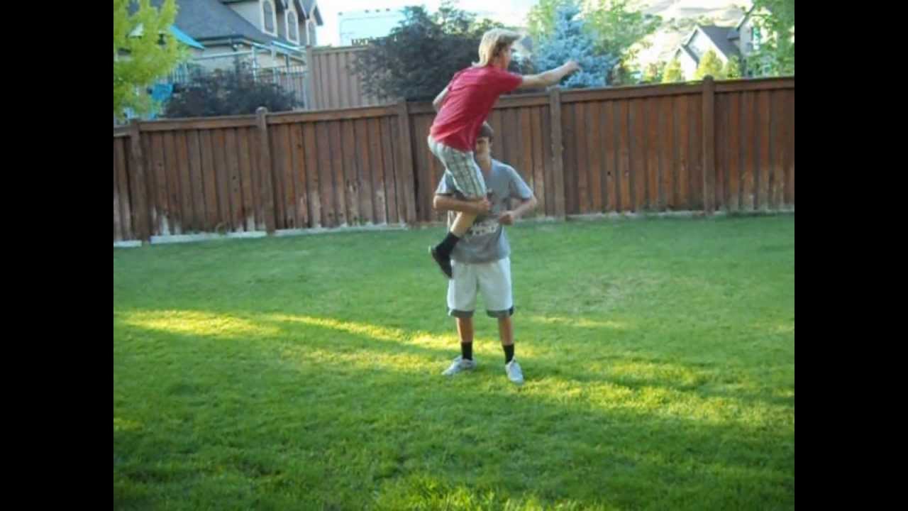 Two Person Flips (Flipping around the yard) - YouTube
