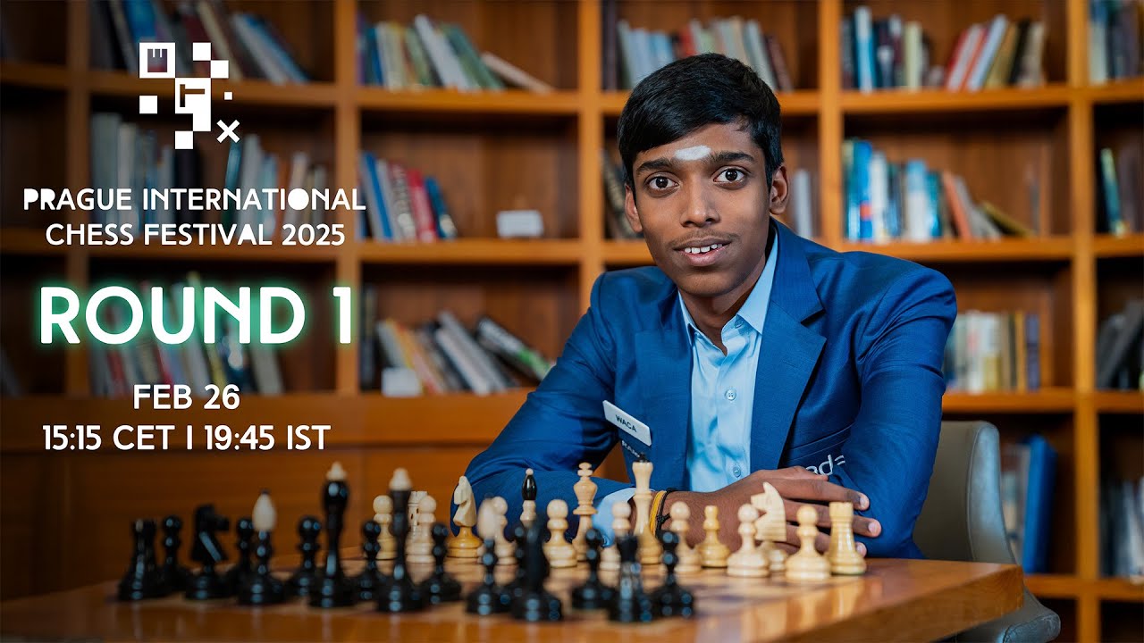 Prague International Chess Festival 2025 | Round 1 | Sagar Shah ...