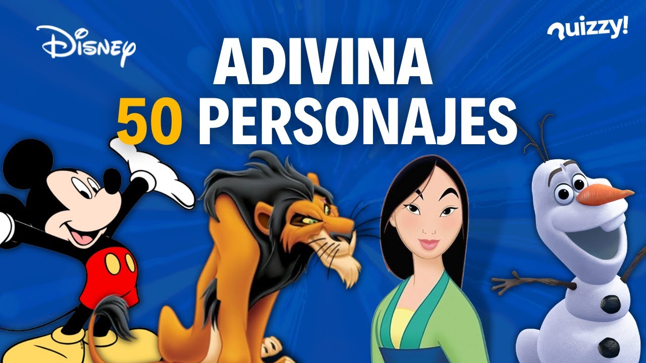 Reto de los 50 PERSONAJES de DISNEY 🏰 | Adivina los PERSONAJES DISNEY 🕵 ...