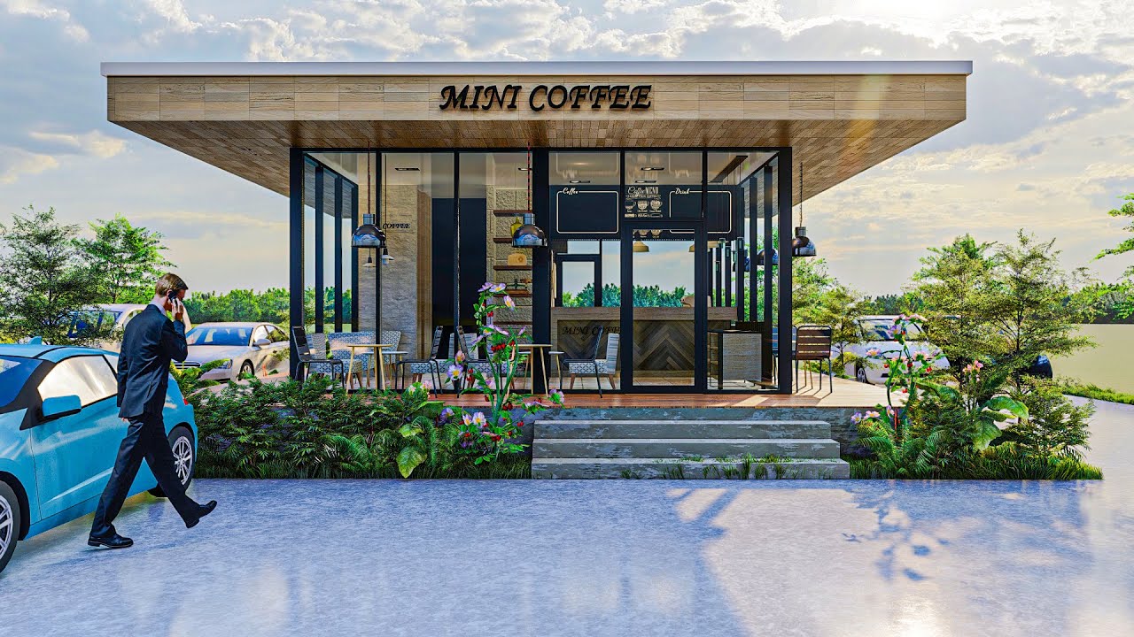 desain cafe minimalis modern - YouTube