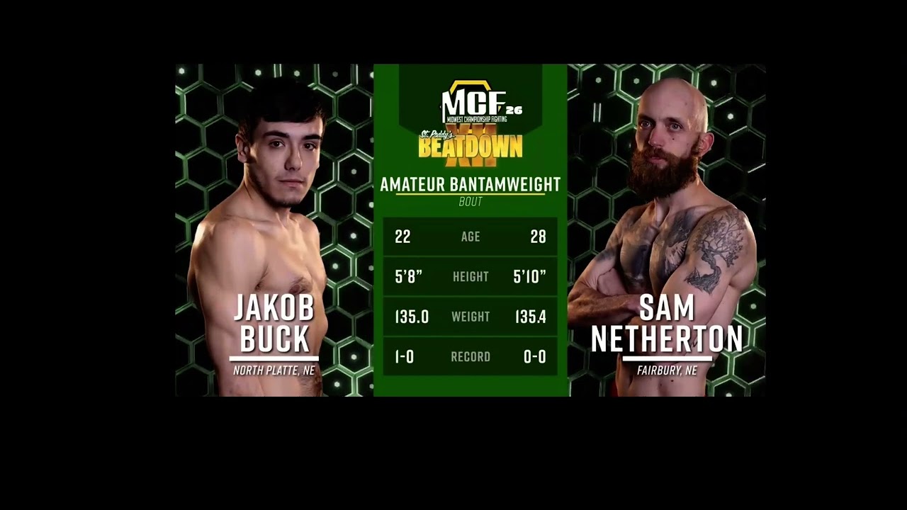 Samuel Netherton vs Jacob buck Full fight - YouTube