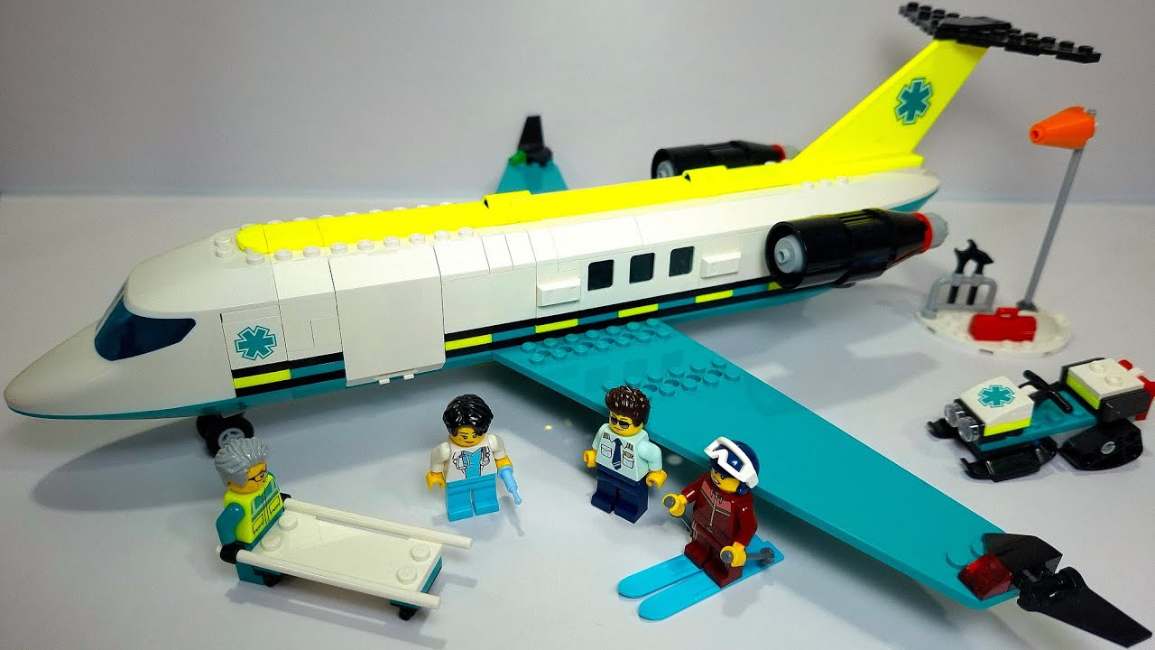 Lego Emergency Air Ambulance Airplane - Lego 60465 Full episode - YouTube