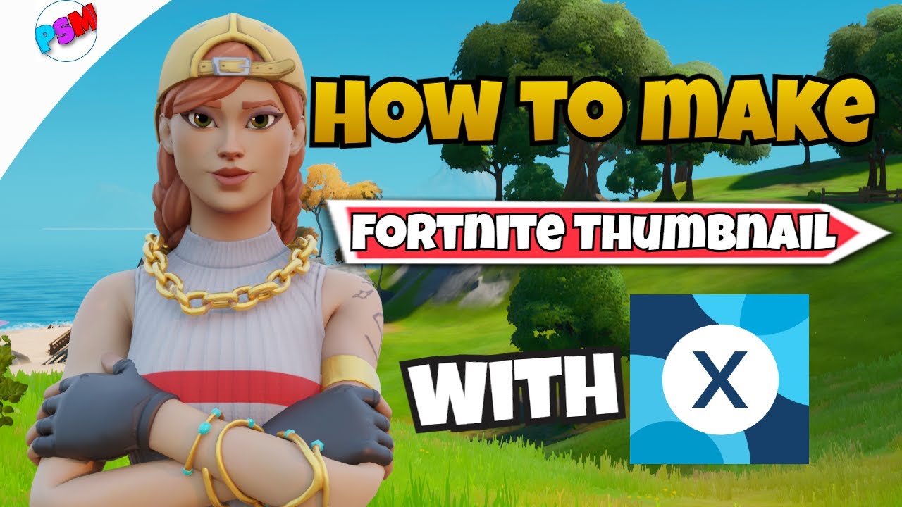 How to make a FIRE Fortnite thumbnail with Pixlr X! - YouTube