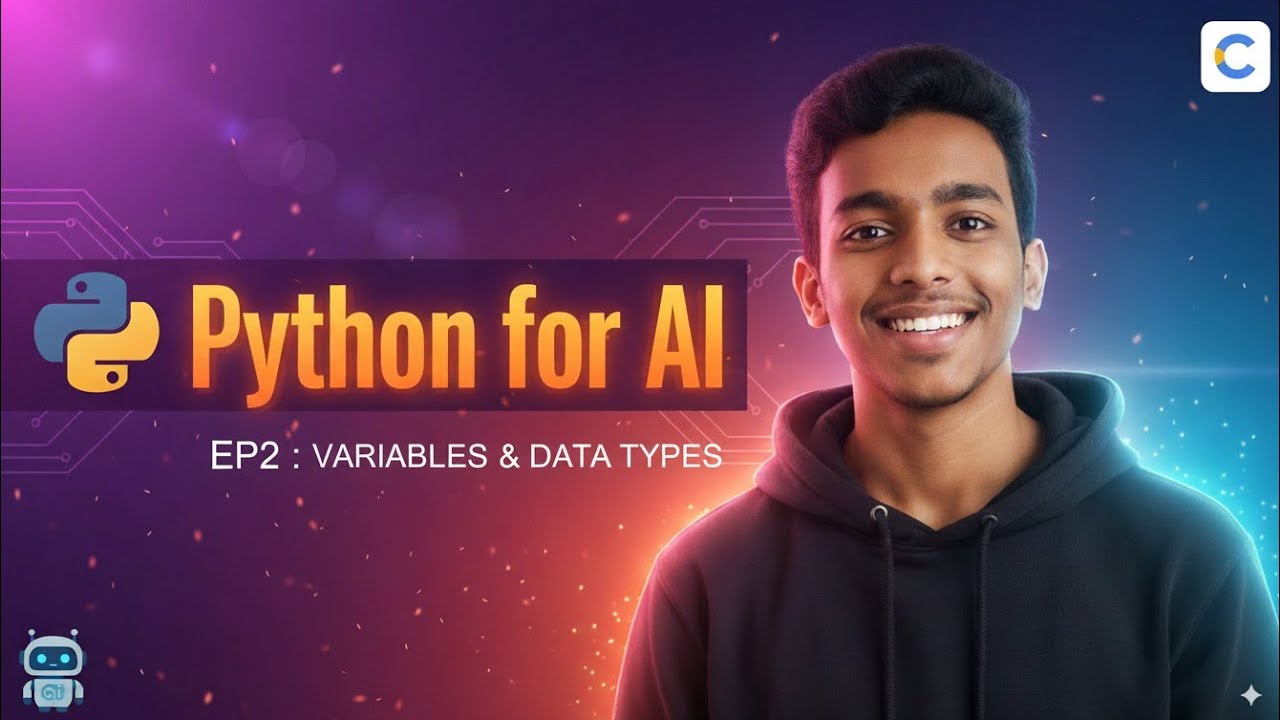 Python for AI (Ep 2) | Variables, Data Types & User Input - YouTube