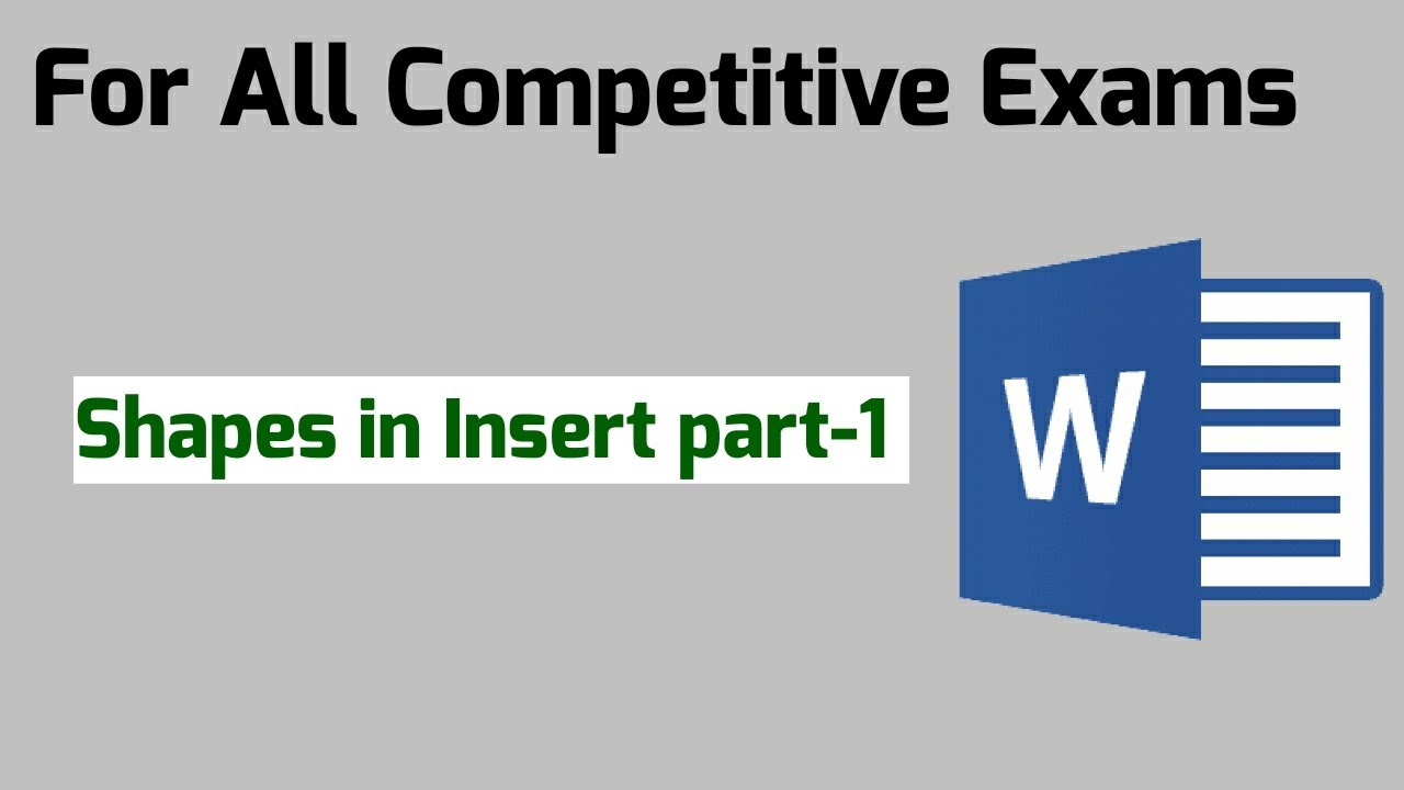 Microsoft Word Practice part-1(Shapes in insert) - YouTube