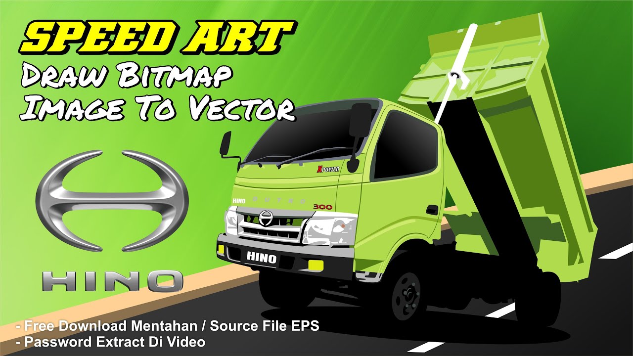 HINO TRUCK VECTOR DESIGN, FREE FILE VECTOR DOWNLOAD - YouTube