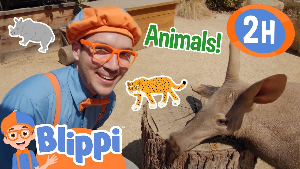 Blippi’s Great Zoo Animal Exploration! | Animals for Kids | Funny ...