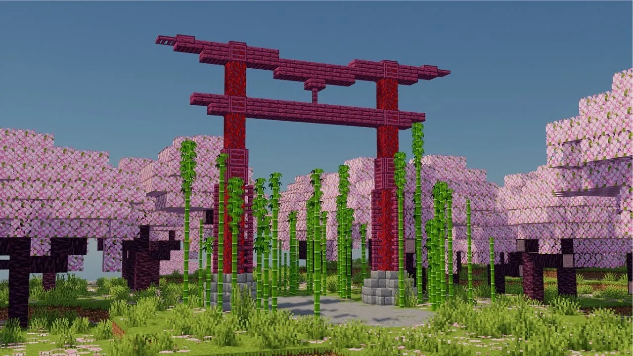 Minecraft I Como Construir um Portal Japonês/Torii [MUNDO QUADRADO ...